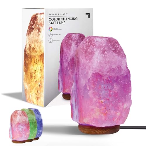 Sharper Image Colour Changing Salt Lamp - Small Salt Crystal Lamp with ...