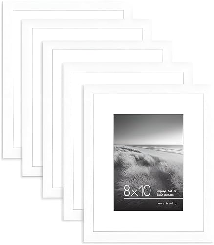 Americanflat 10x8 Photo Frames with Shatter-resistant Acrylic - Set of ...