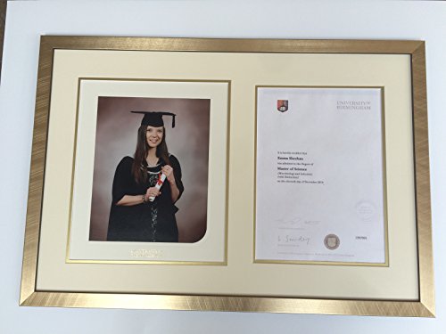 "23mm modern flat brushed Gold Graduation and certificate frame to fit ...