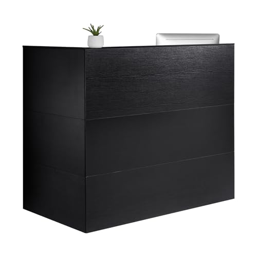 VEVOR Reception Desk, 55.12 x 31.50 x 47.24 in L-Shaped Front Counter ...