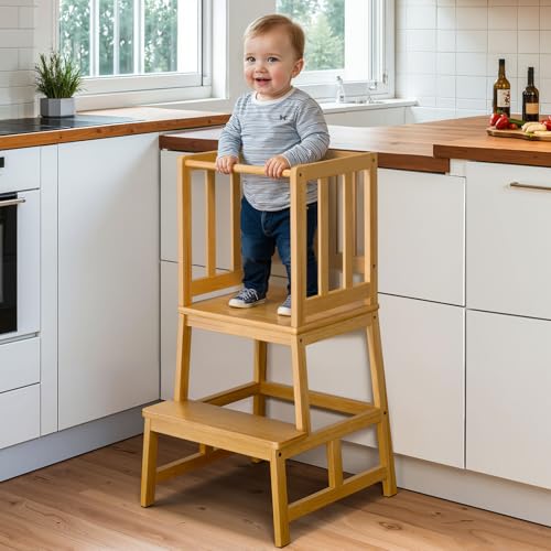 COSYLAND Nursery Step Stool for Kids - Toddler Standing Tower for ...