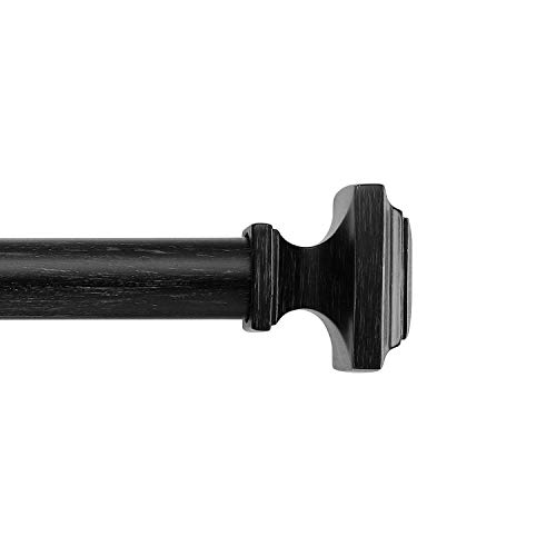 MODE Farmhouse Collection Single Curtain Rod Set with Cottage Square ...