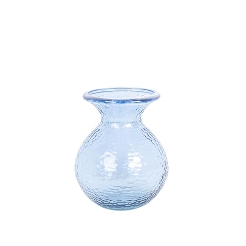 Romimex Vase Blue Recycled Glass 20 x 25 x 20 cm by Amazon | ufurnish.com