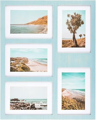 GLM 4x6 or 5x7 Collage Picture Frames for Wall, Holds 5 Photos, 5x7 ...