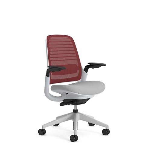 Steelcase Series 1 Ergonomic Office Chair With LiveBack Lumbar Support And 4D Armests Scarlet ...