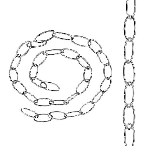 LEDSone 1.7cm x 3.2 cm, Heavy Duty Metal Chain for Vintage Pendant ...
