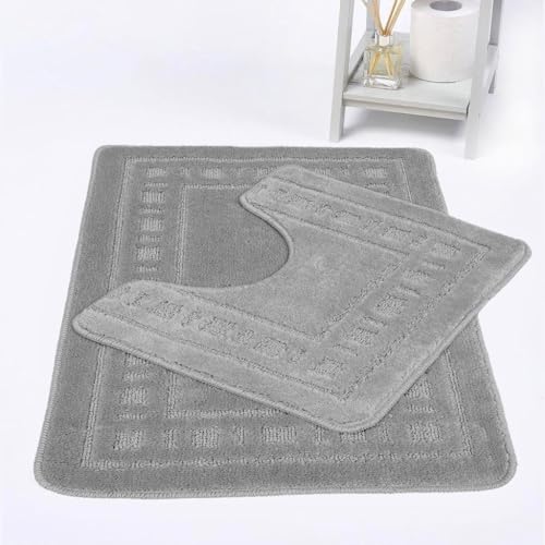Kampala Hill Diem Bath Mat 2 Piece Set Non-Slip Pedestal and Bath Mat ...