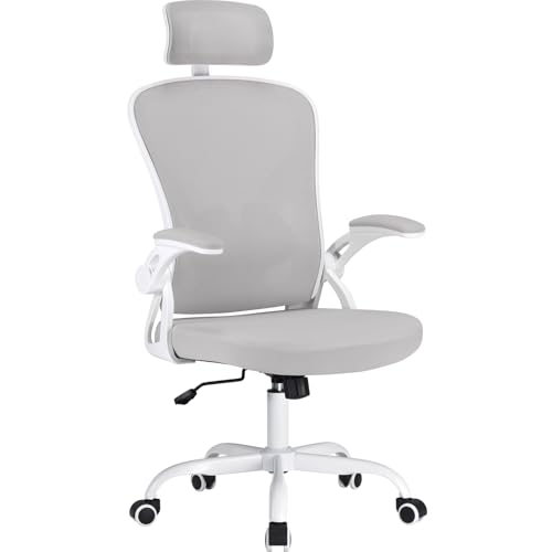 Suon Office Desk Chair with Flip-Up Armrest, High Back Ergonomic ...