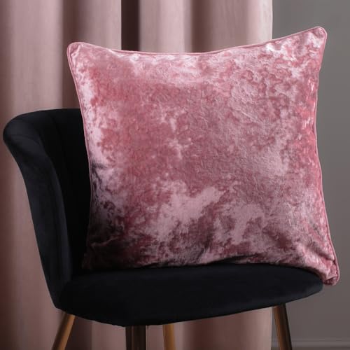 Soiree - Blush Pink Crushed Velvet Cushion (43 x 43cm) - Filling ...