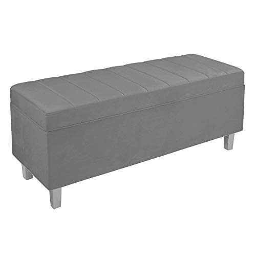 Inspire Me! Home Décor Victoria Hinged Storage Bench, Classy Pewter ...