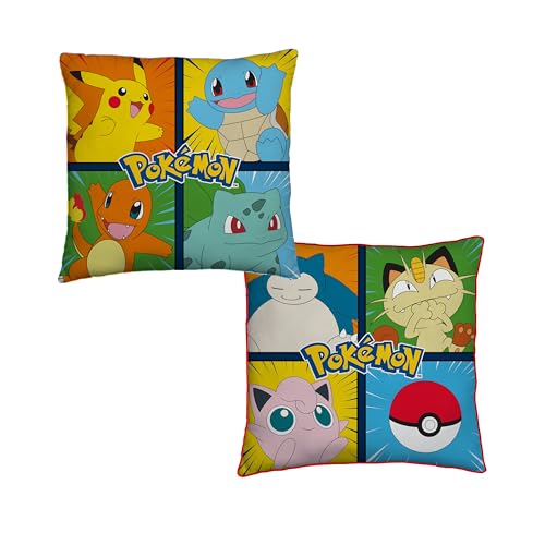 Pokémon Officially Licensed Square Cushion - Retro Design Featuring ...