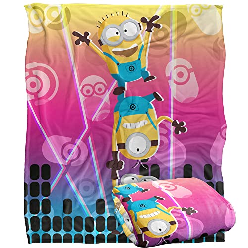 "Minions CMYK Rave Silky Touch Super Soft Throw Blanket 152 x 127 cm ...