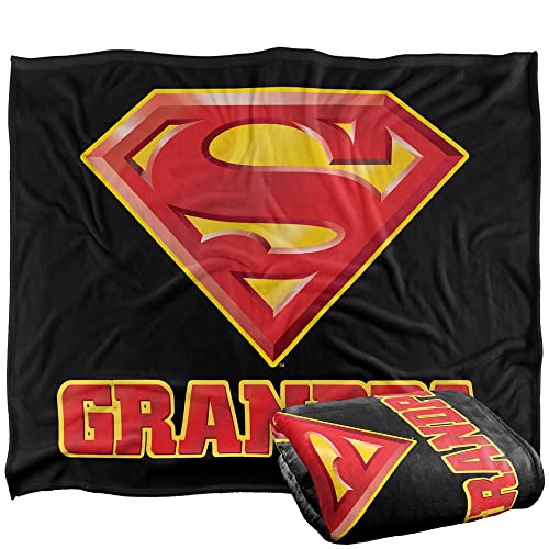 SUPERMAN Super Grandpa Officially Licensed Silky Touch Super Soft Throw ...