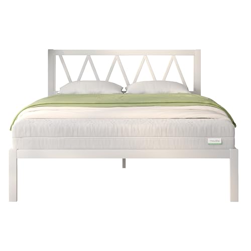 Novilla 30.5cm Metal Small Double Bed Frame, Bed Frame with Headboard ...