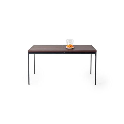 HOMYLIN 150CM Dining Table, Wooden Tabletop Effect Kitchen Table ...