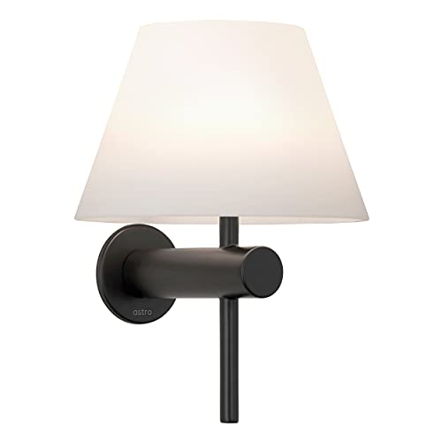 Astro Bathroom Wall Light, Metal, 40 W, Matt Black by Amazon | ufurnish.com