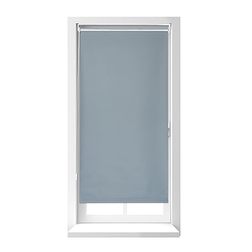 Relaxdays Blackout Blind, Thermal Roller Curtain, No Drill, Attach with ...