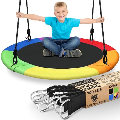 SereneLife Flying Fun Toy Indoor/Outdoor Hanging Rope Swinging Seat ...