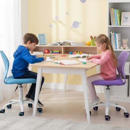 FurnitureR Children's Desk Chair, Adjustable Height Swivel Chair with ...
