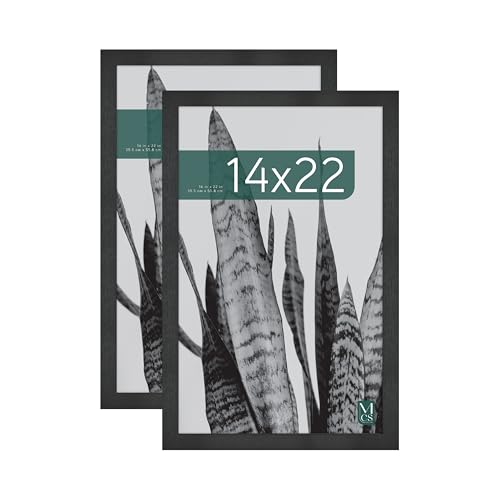 MCS Studio Gallery 14x22 Poster Frame Black Woodgrain, Vertical ...