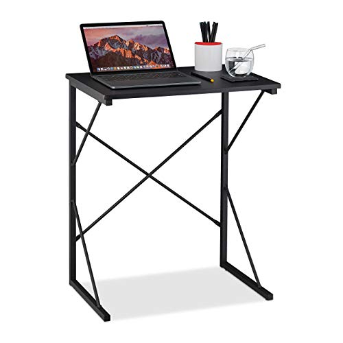 Relaxdays Desk, Compact Computer Table, Dimensions H x W x D: 75 x 60 x ...