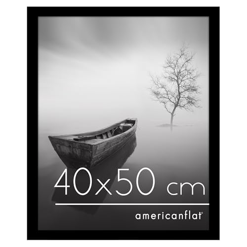 Americanflat 40x50 Picture Frame in Black - Photo Frame with Engineered ...