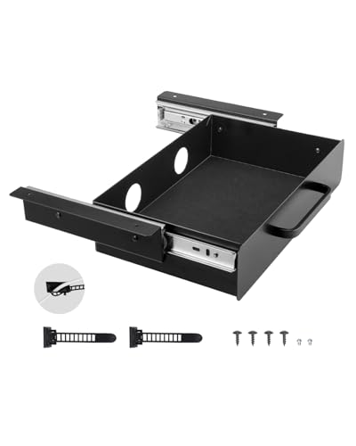 "VEVOR 13"" Wide Under Desk Drawer Slide Out, Under Desk Mounted Pull ...