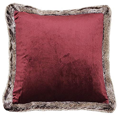 "Riva Paoletti Kiruna Square Feather Filled Cushion - Cranberry Red ...