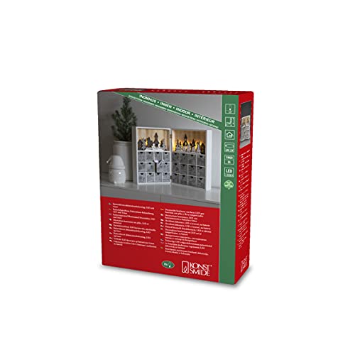 Konstsmide Lights/Silhouette Motif Advent Calendar with 24 Pull Out ...