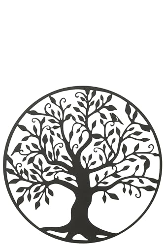 Jolipa Large Black Metal Tree Wall Decoration, Multicolored, One Size ...