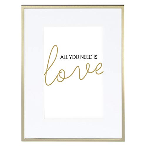 Hama Line Picture Frame Matt Gold 13 x 18 cm, Metal by Amazon ...