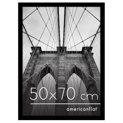 Americanflat 50x70 Picture Frame in Black - Photo Frame with Engineered ...
