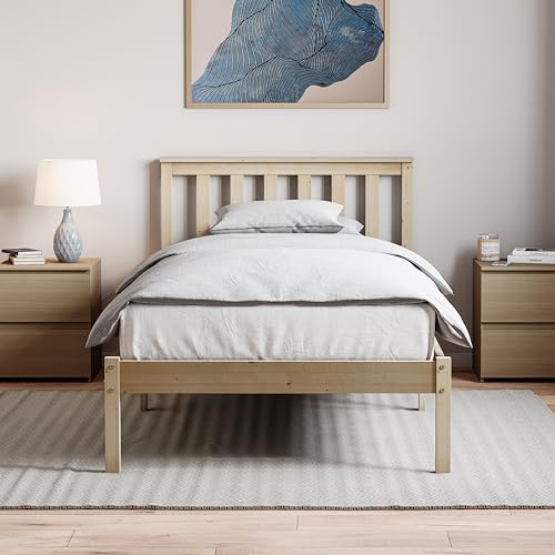 Vida Designs Milan Single Bed, 3ft, Bed Frame, Solid Pine Wood ...