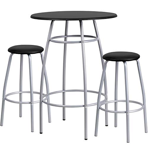 Flash Furniture Daria Bar Height Table Set with Padded Stools by Amazon ...