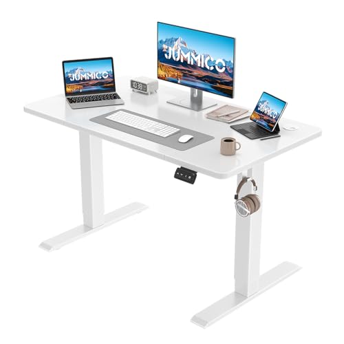 JUMMICO Electric Standing Desk, 120 x 60 cm Home Office Height ...