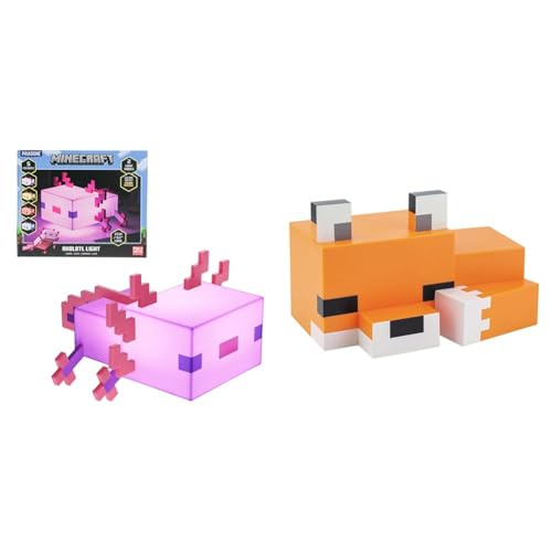 Paladone Minecraft Axolotl Light Decorate Your Desk or Bedside Table ...