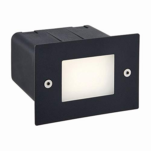 SEINA Black Stainless Steel Finish Plain Half Brick Light Recessed ...