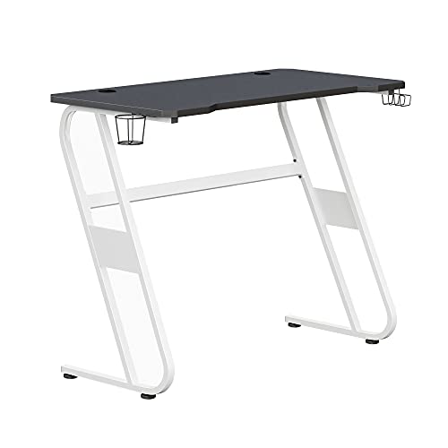 Flash Furniture Gaming Desk, Engineered Wood, White by Amazon ...