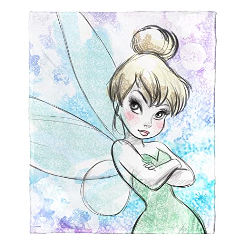 "Northwest Disney's Tinker Bell Silk Touch Throw Blanket, 50"" x 60 ...