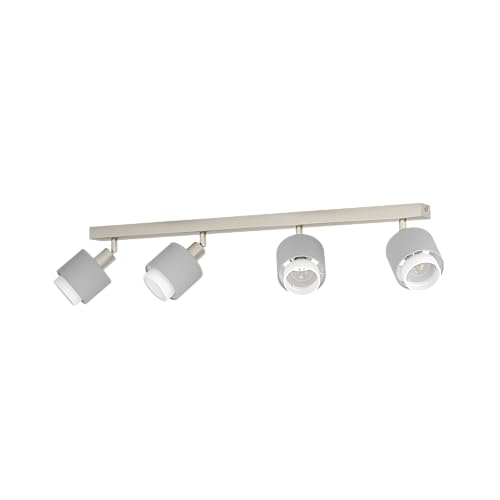 Eglo Bellizzi Ceiling Light Fitting, 4 Spots Ceiling lamp, Textile ...