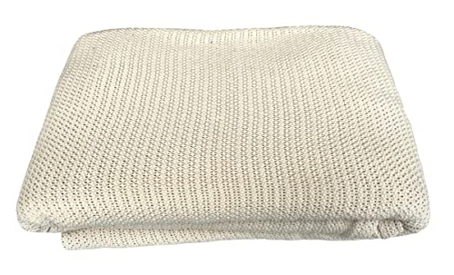 Family Bedding Cream Cotton Cellular Blanket – Double Bed - Reversible ...
