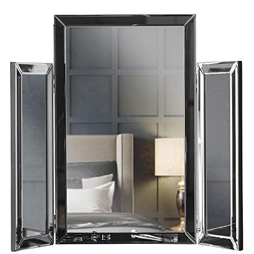 CARME Paloma Trifold Vanity Makeup Mirror - Free Standing 3 Way with ...