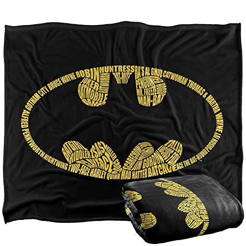 BATMAN Word Logo Officially Licensed Silky Touch Super Soft Throw ...