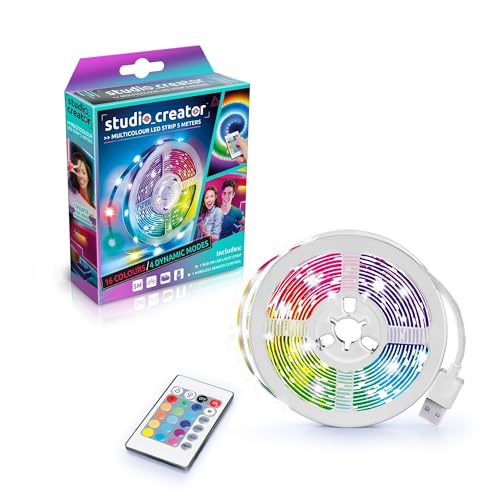 Studio Creator LED Colour Strip Light, Wireless Remote Control Included ...