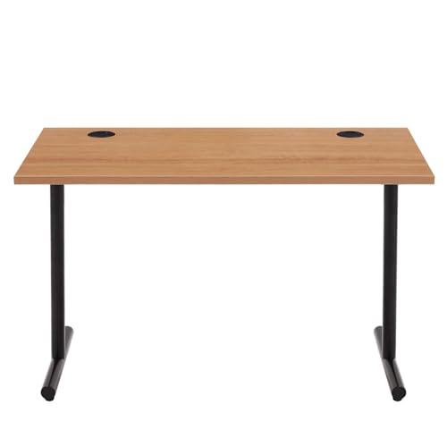 Amazon Basics Office Computer Desk, Beech Desktop and Black Frame ...