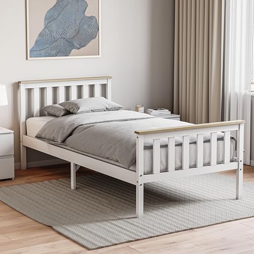 Vida Designs Milan Single Bed, 3ft, Bed Frame, Solid Pine Wood ...