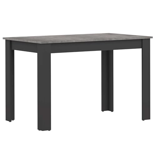 TEMAHOME Nice Dining Table, Black/Cement, 110 x 70 x 73 cm by Amazon ...