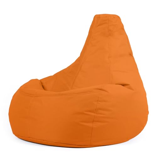 Bean Bag Bazaar Dalton Gaming Bean Bag Chair, Orange, Water Resistant ...