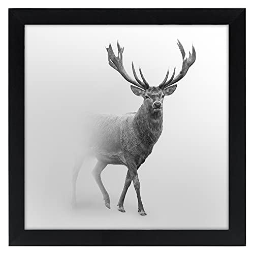 Americanflat Frame 40 x 40 cm Black - Square Frame in Multilayer Wood ...