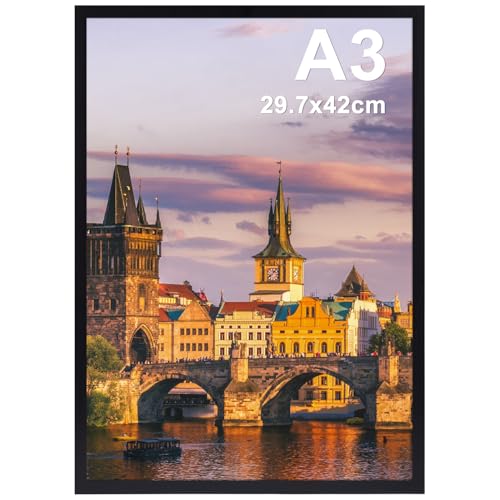 Ditwis A3 Picture Frame Black, Large Poster Frame for Living Room ...